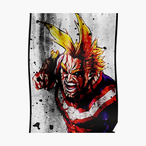 "All might punch " Poster for Sale by llBuerger | Redbubble
