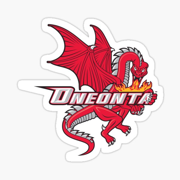 "SUNY Oneonta red dragons" Sticker for Sale by GoobroArtChan | Redbubble