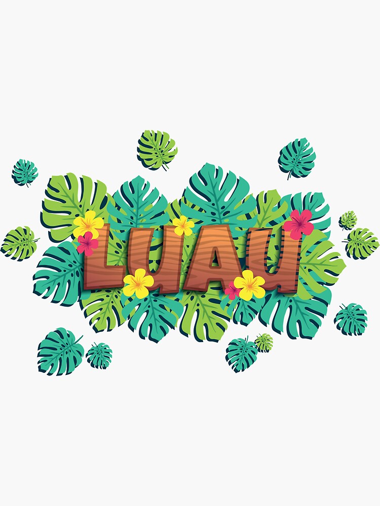 "Luau" Sticker for Sale by Hokuloa | Redbubble