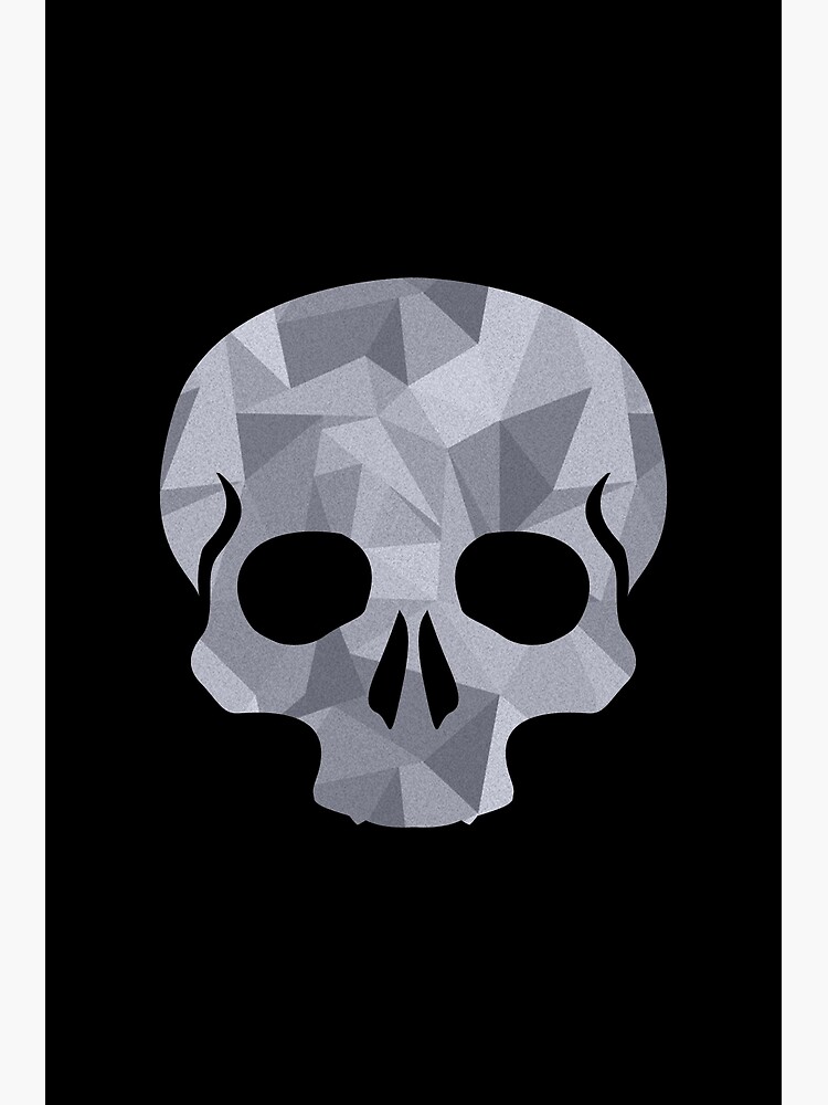 Poster « Tête de mort avec superposition de motifs triangulaires Low ...