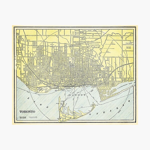 Lámina fotográfica «1904 mapa de calles antiguas de Toronto» de gin-nek ...