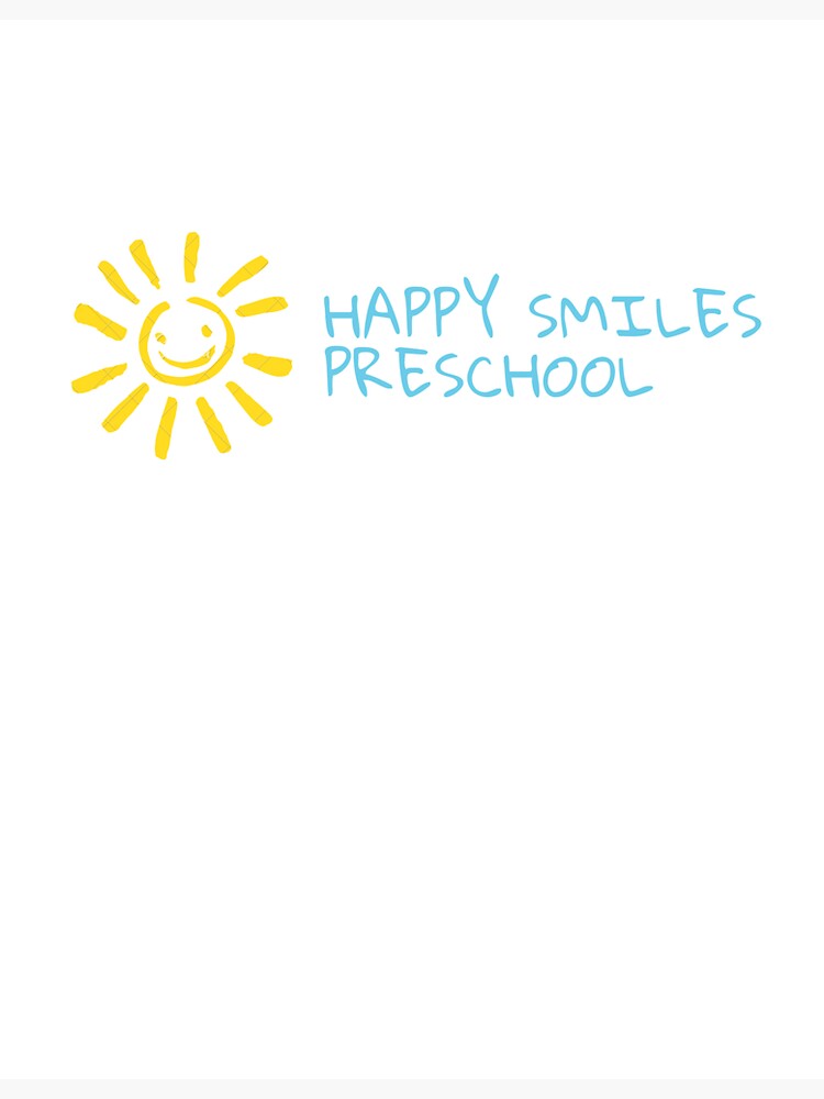 "happy smiles preschool" Sticker by moonflower0118 | Redbubble