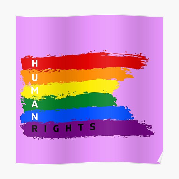 "Human rights rainbow flag" Poster by Eva3159 | Redbubble