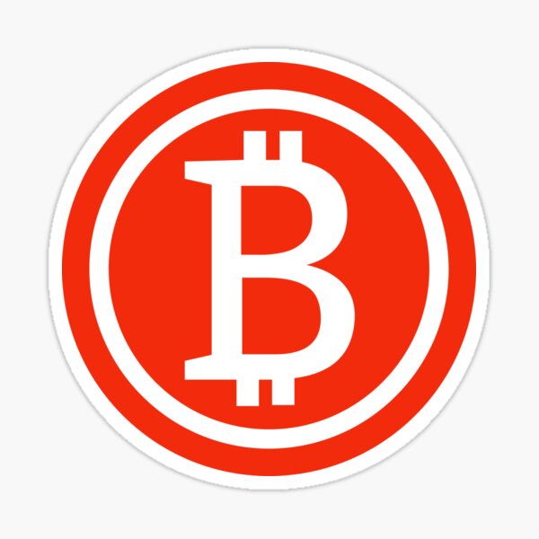 "Red bitcoin" Sticker for Sale by Seiya-shop | Redbubble