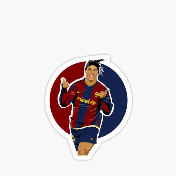 "Ronaldinho" Sticker for Sale by ghonkgoArt | Redbubble