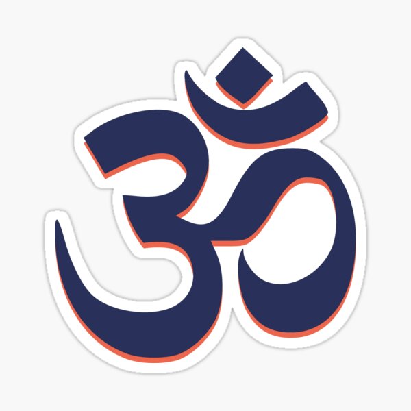 "Om" Sticker by HareHareShop | Redbubble