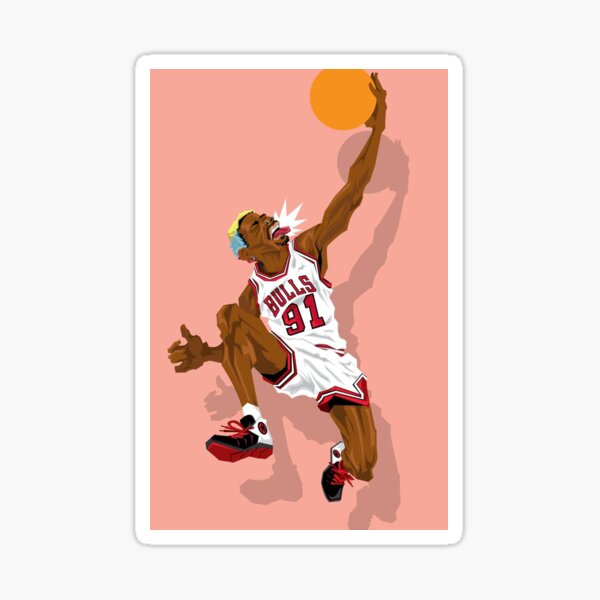 "Dennis Rodman " Sticker for Sale by courtdavies | Redbubble