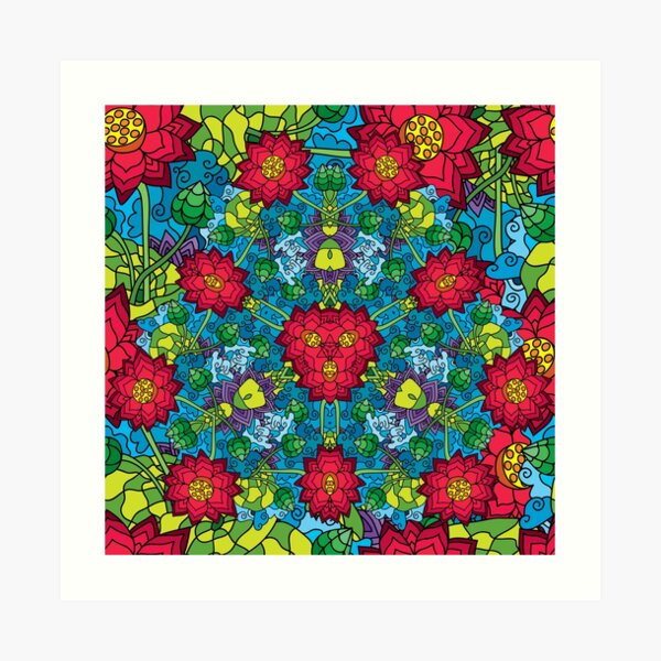 "Psychedelic LSD Trip Ornament 0012" Art Print by grebenru | Redbubble