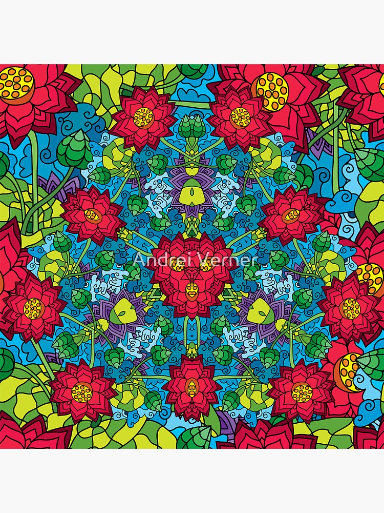 "Psychedelic LSD Trip Ornament 0012" Sticker for Sale by grebenru ...