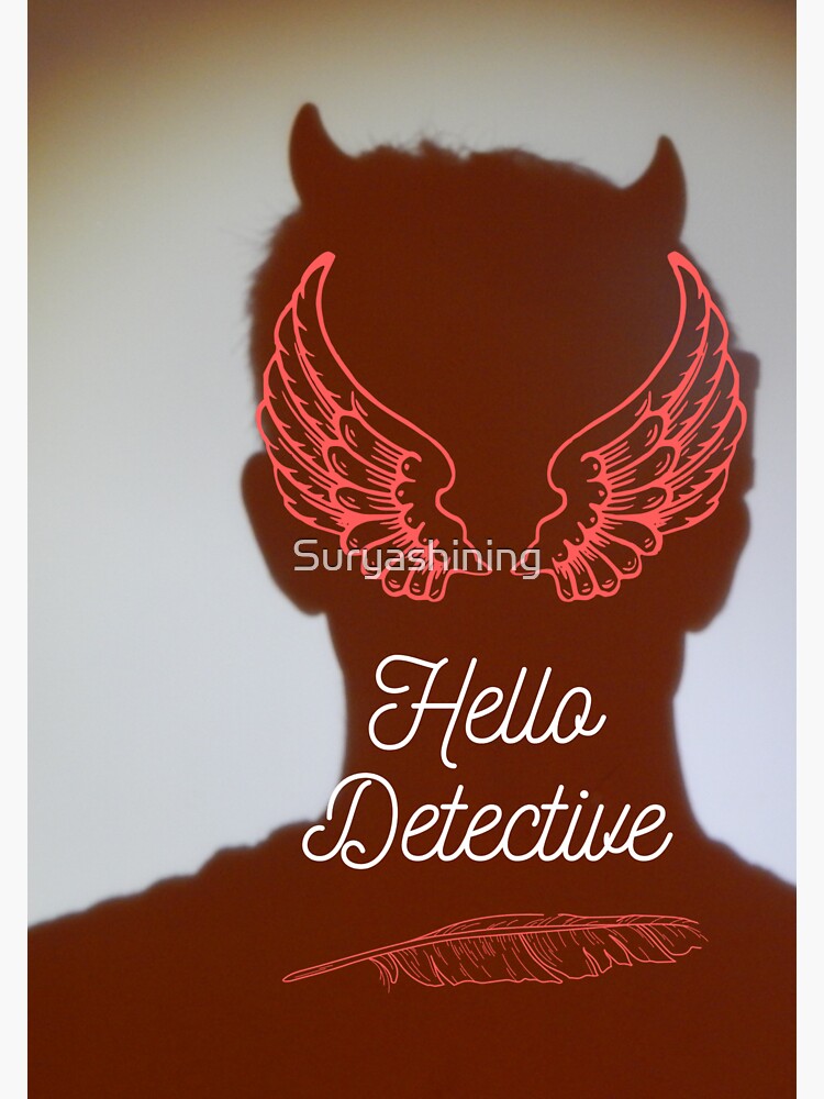 "Hello Detective" Sticker for Sale by Suryashining | Redbubble
