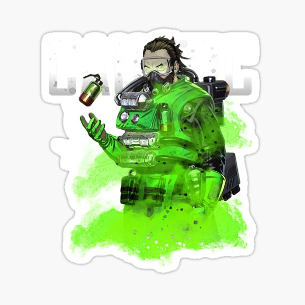 "Apex Legends - Caustic Middle " Sticker by amilia01 | Redbubble