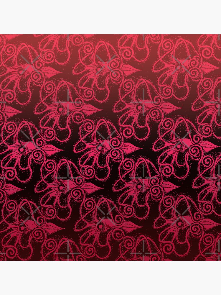 "Red Squid" Sticker for Sale by Papagaeio | Redbubble