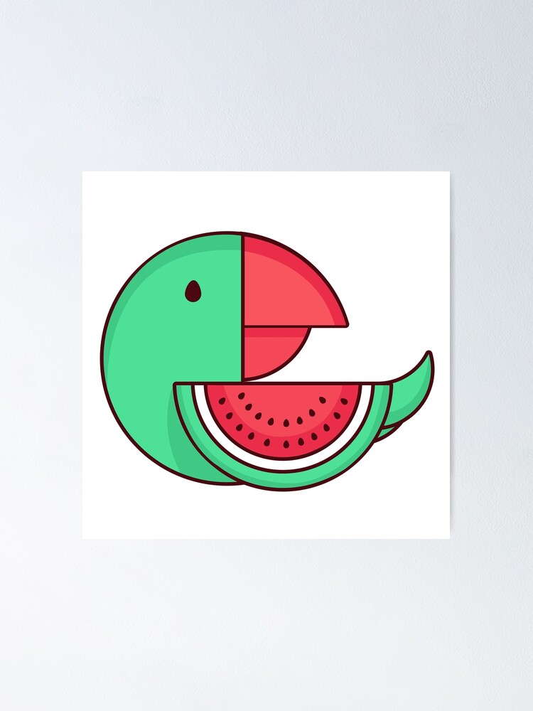 "watermelon bird" Poster by Heytoucan | Redbubble