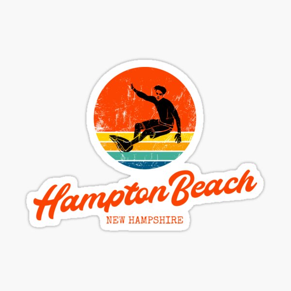 "Hampton Beach NEW HAMPSHIRE " Sticker by Kiwidom | Redbubble