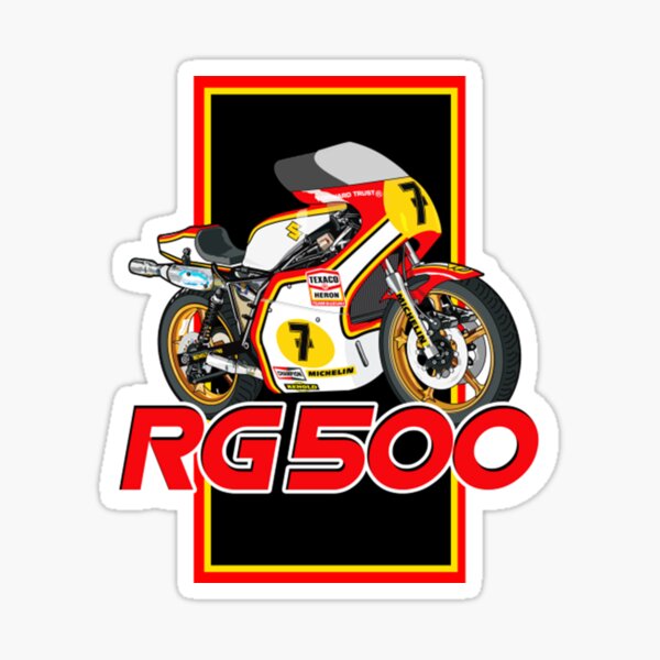 "Motorcycles RG500" Sticker for Sale by Personalizegif | Redbubble