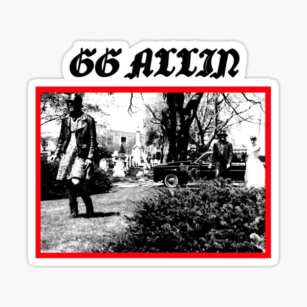 "Retro Vintage GG Allin" Sticker for Sale by LeeGregoryMulli | Redbubble