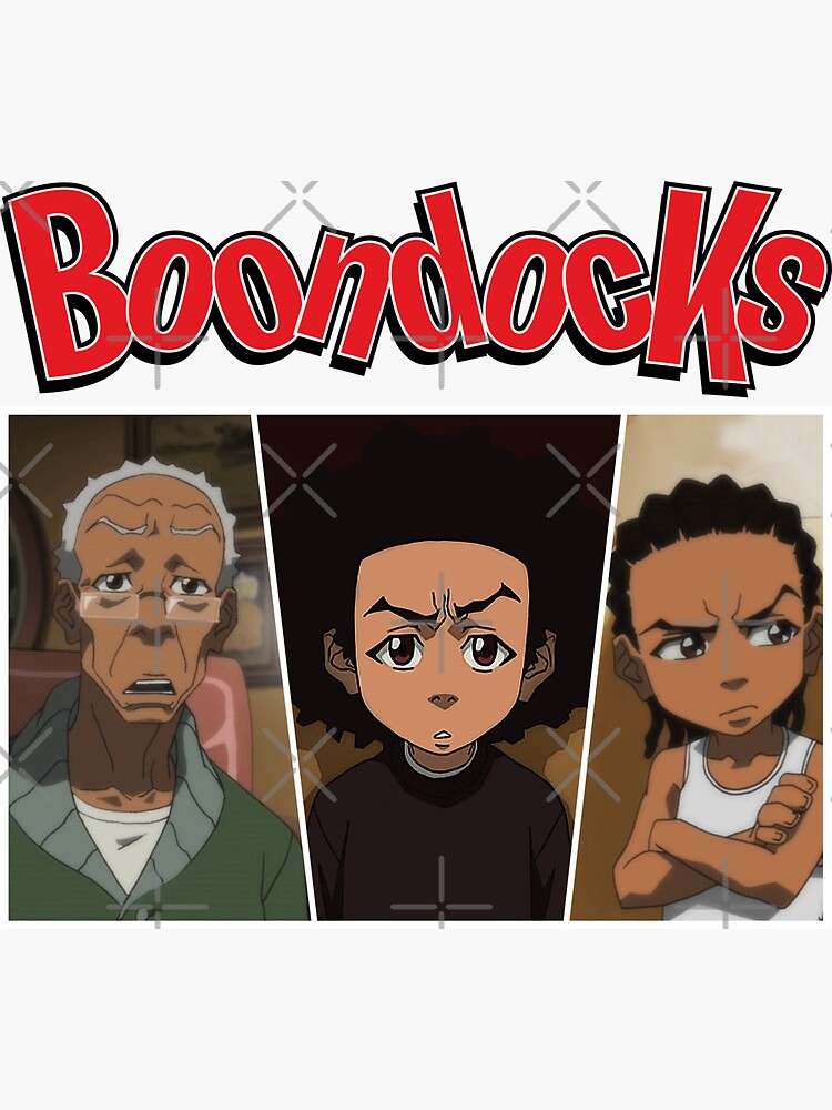 "RObert, riley and Huey The boondocks sitcom poster " Sticker for Sale ...