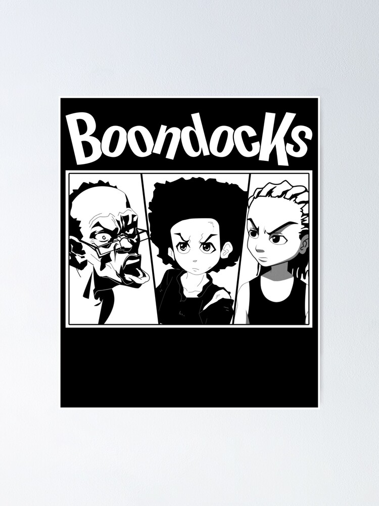 "RObert, riley and Huey The boondocks sitcom poster black and white ...