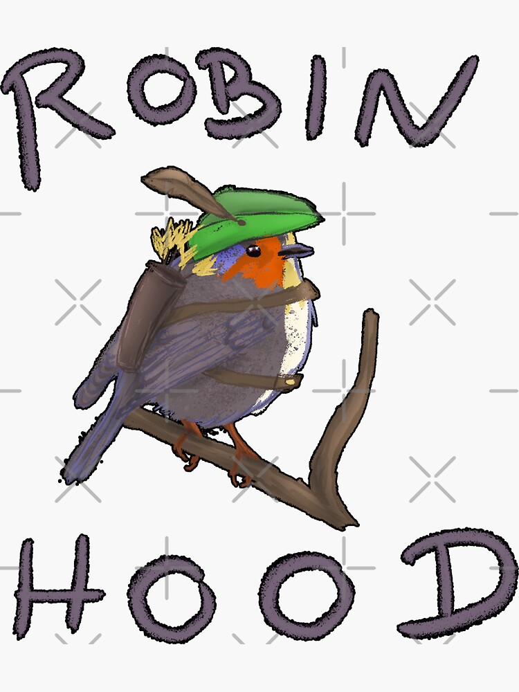 Robin Hood Bird Sticker For Sale By Vixfx Redbubble