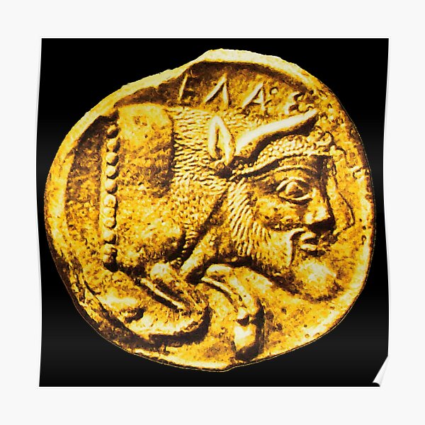 "ANTIQUE GREEK SICILIAN GOLD COIN,Androcephalic Bull, River God Gelas ...