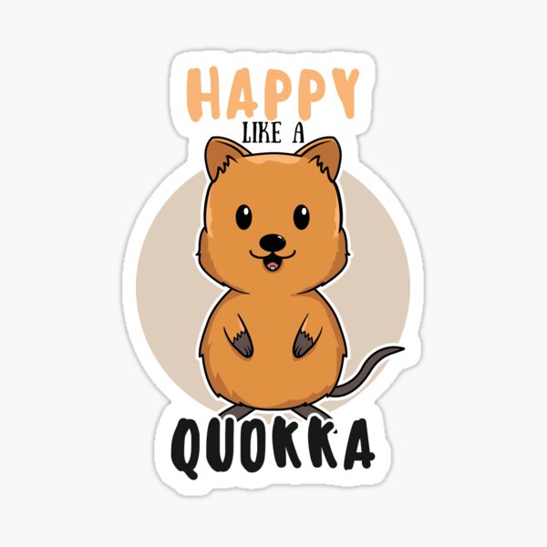 "happy like a quokka" Sticker for Sale by nizania | Redbubble