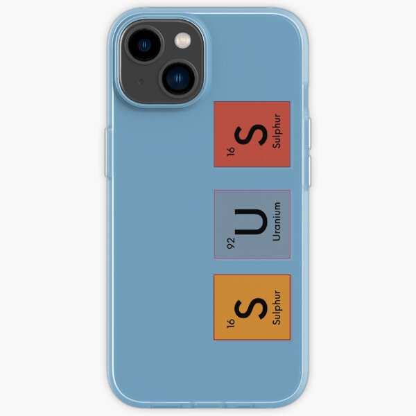 "Sus Text Periodic Table Slogan Red" iPhone Case for Sale by ...