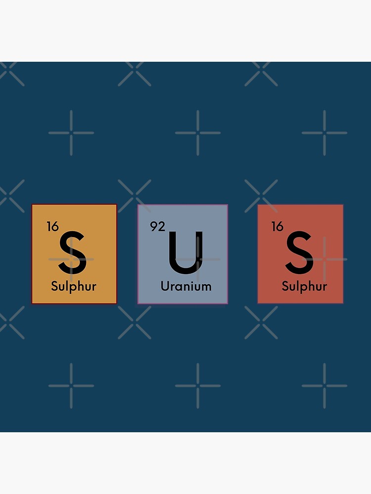 "Sus Text Periodic Table Slogan Red" Art Print by SwasRasaily | Redbubble