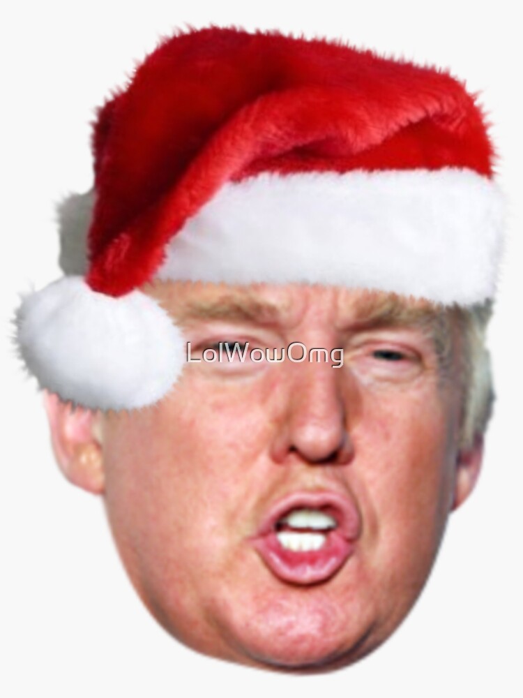"Trump Santa" Sticker for Sale by LolWowOmg | Redbubble