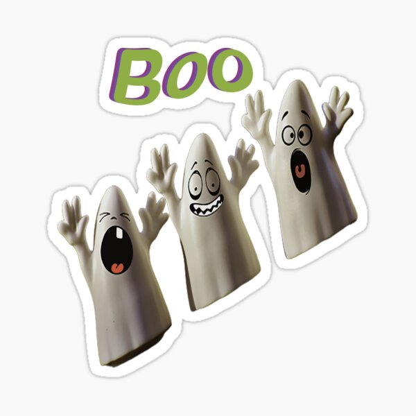 Pegatina «Boo - fantasma de dibujos animados» de Glapdesign | Redbubble
