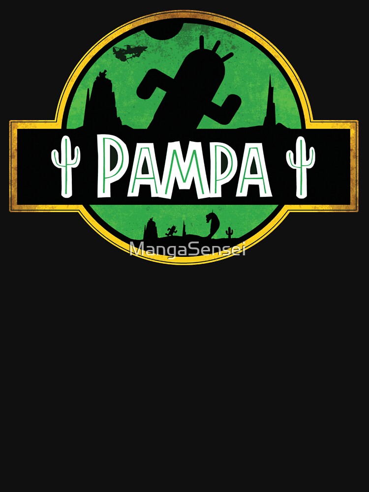 " Pampa Jurassic Park Style" T-shirt by MangaSensei | Redbubble | geek ...