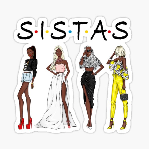 "Black SISTAS Queen Afro Women African American Pride Girls " Sticker ...