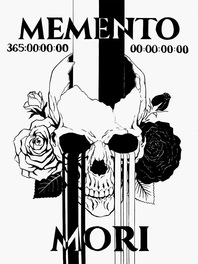 "momento mori skull" Sticker by hirrrison | Redbubble