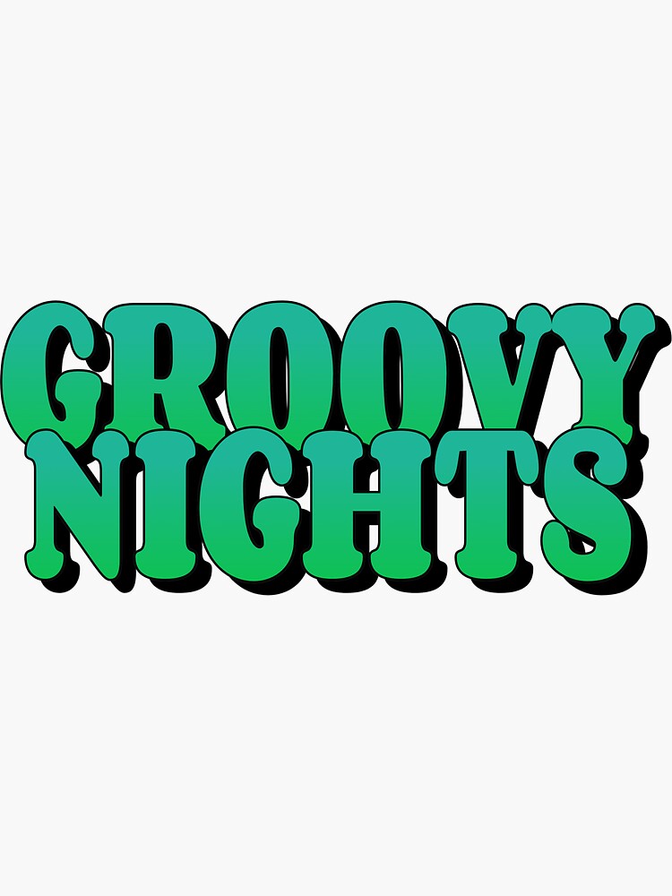"Groovy Nights- Party" Sticker for Sale by SwiftFoxx | Redbubble