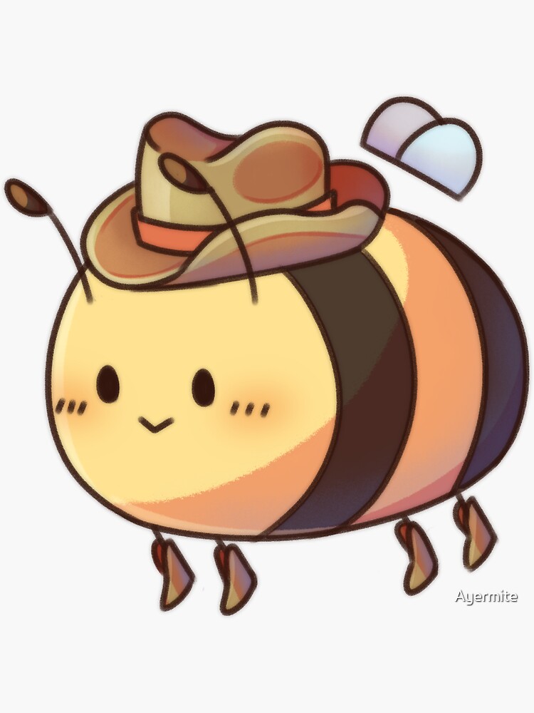 "Cute Cowboy Bee" Sticker for Sale by Ayermite | Redbubble