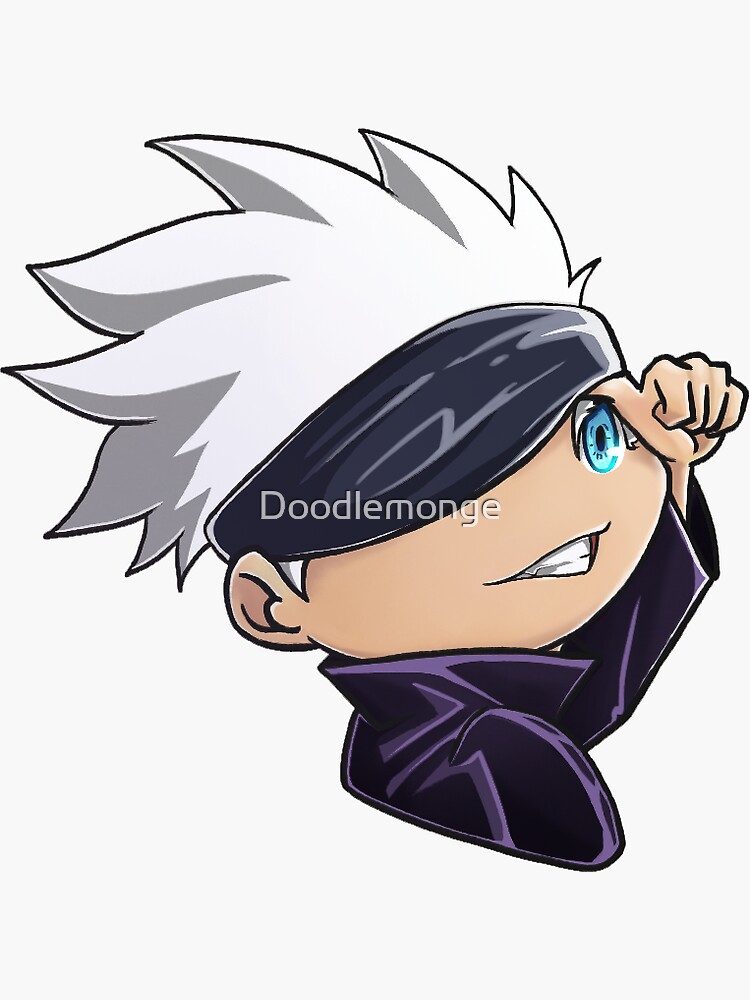 "Gojo Satoru in Chibi style" Sticker by Doodlemonge | Redbubble