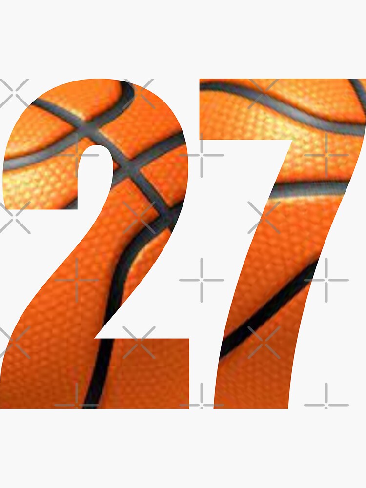 "basketball number 27 " Sticker for Sale by Xhere | Redbubble