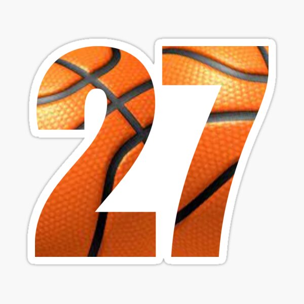 "basketball number 27 " Sticker for Sale by Xhere | Redbubble