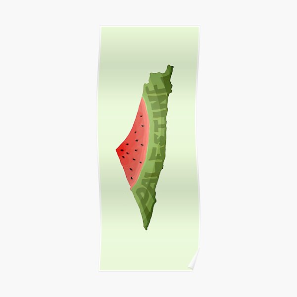 "Map of Palestine | Watermelon" Poster by thedabbler | Redbubble
