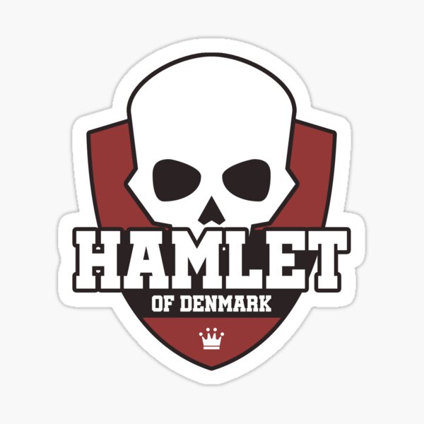 "Hamlet Logo Red" Sticker for Sale by DwarfSeal | Redbubble