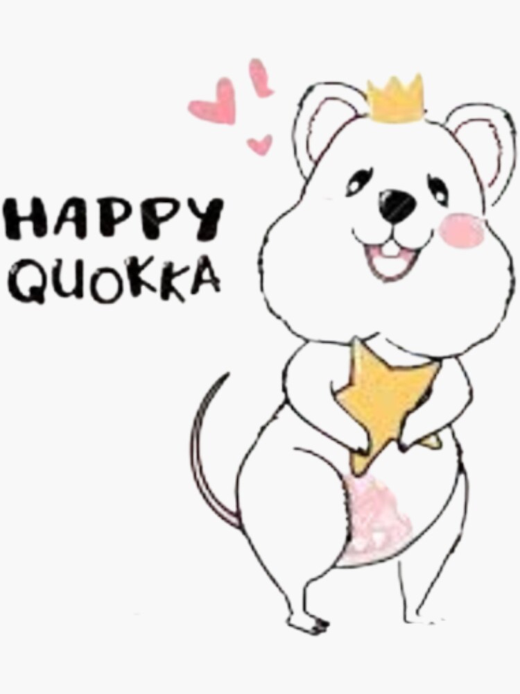 "Happy Quokka " Sticker for Sale by DaisiesCreation | Redbubble