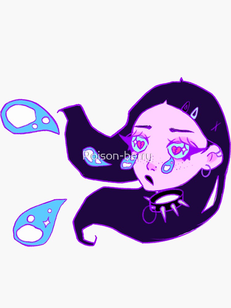 "Crying goth girl" Sticker for Sale by Poison-berry | Redbubble