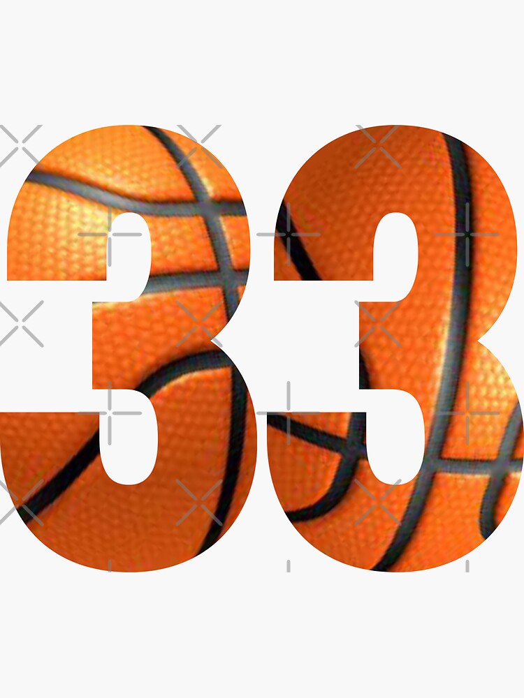 "basketball number 33" Sticker by Xhere | Redbubble