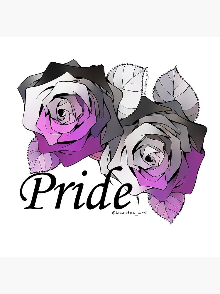 "Asexual Pride Flag Roses " Poster for Sale by lizziefoxart | Redbubble