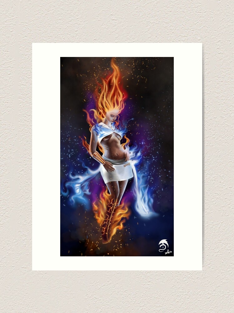 "Fire Deity" Art Print by dracanima | Redbubble