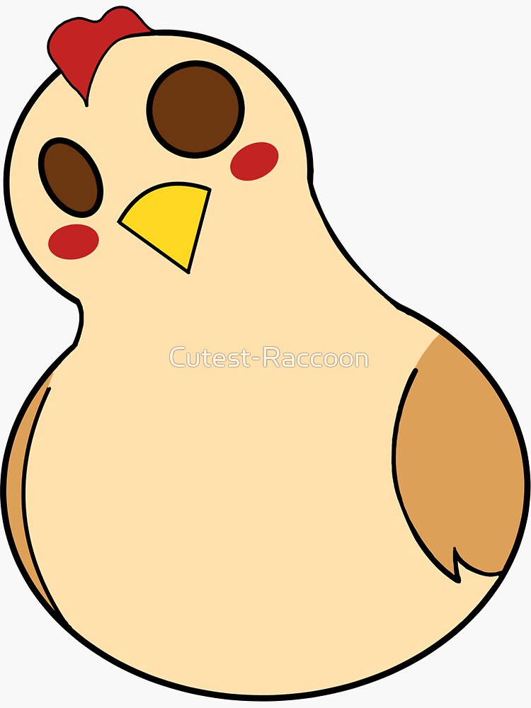 "Cute Chibi Chicken" Sticker for Sale by Cutest-Raccoon | Redbubble