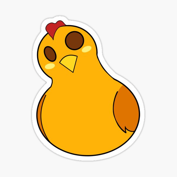 "Gold Chibi Chicken" Sticker for Sale by Cutest-Raccoon | Redbubble
