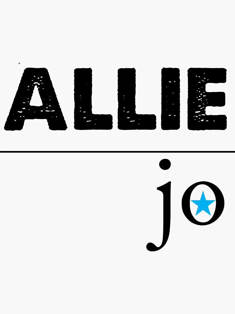 "Allie Jo Logo" Sticker for Sale by alliejoshop | Redbubble