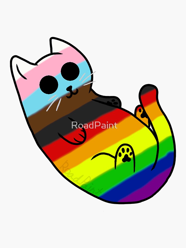 "Pride Cat" Sticker for Sale by RoadPaint | Redbubble