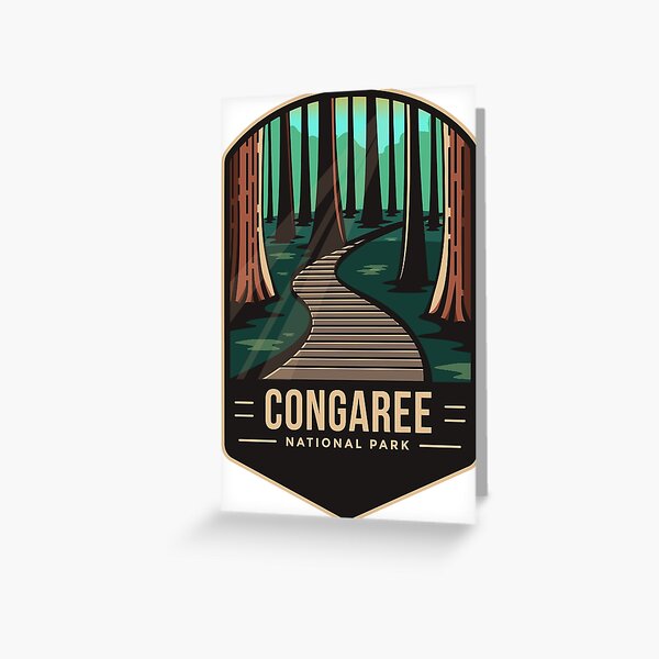 "Congaree national park emblem patch logo" Greeting Card by ...