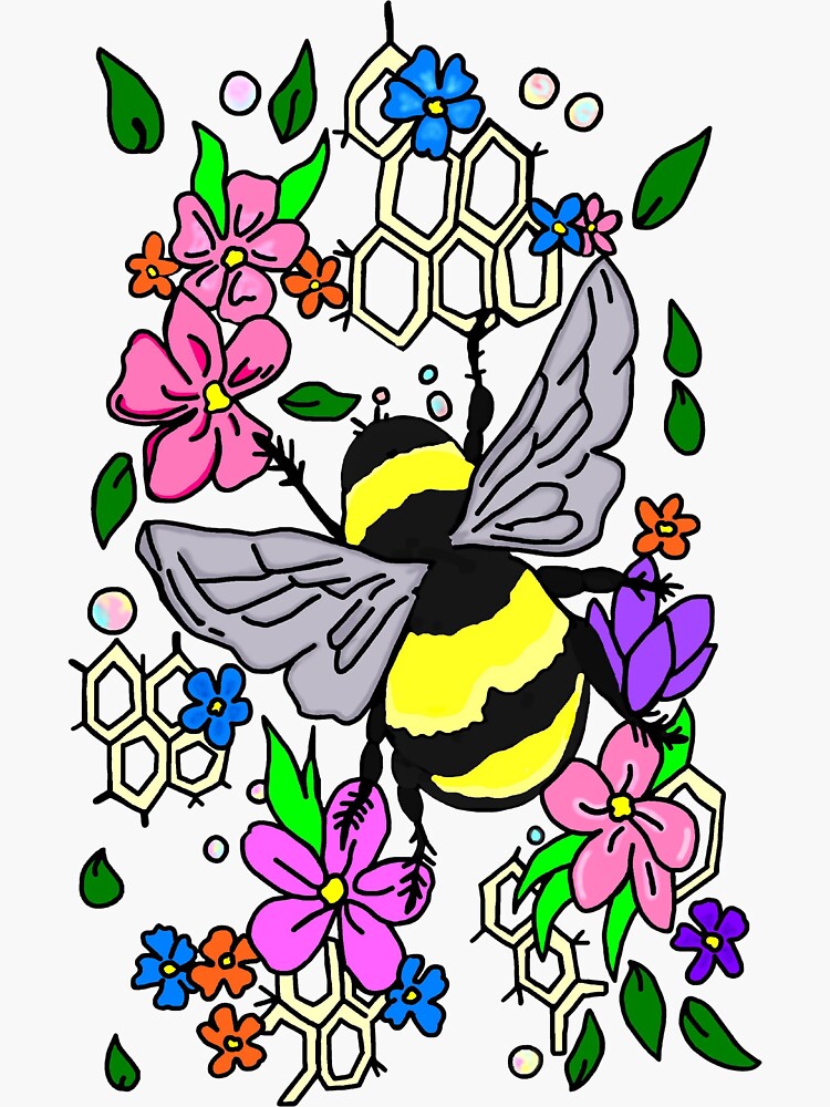 "Bumble Bee Love" Sticker for Sale by imphavok | Redbubble